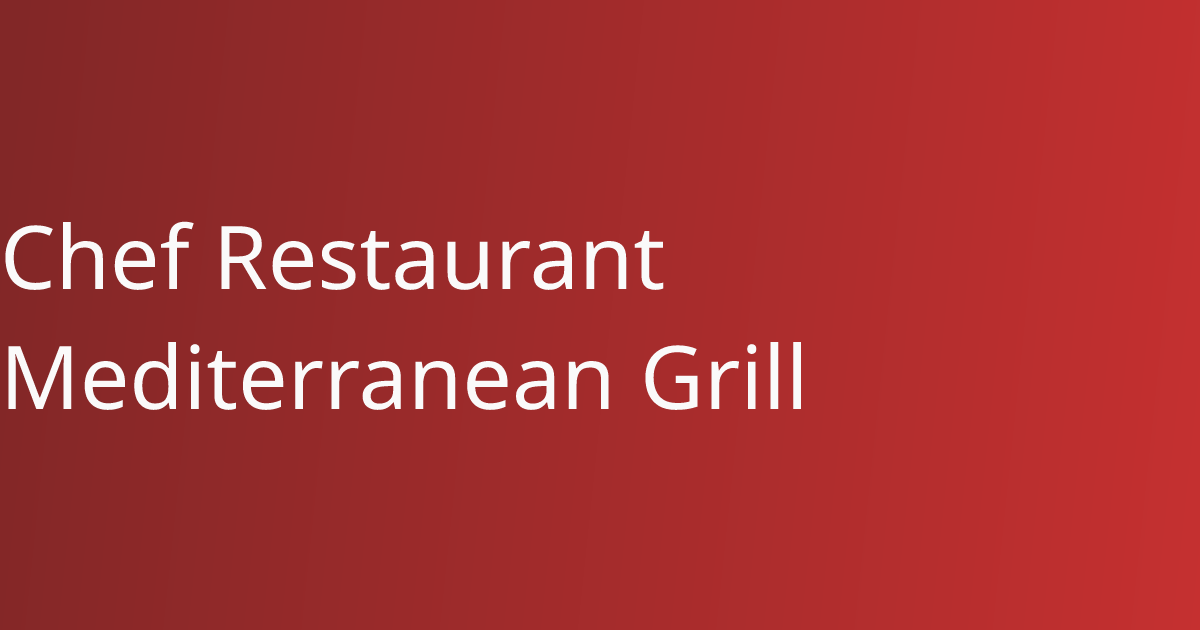 Best Mediterranean in Ypsilanti, MI | Chef Restaurant Mediterranean ...